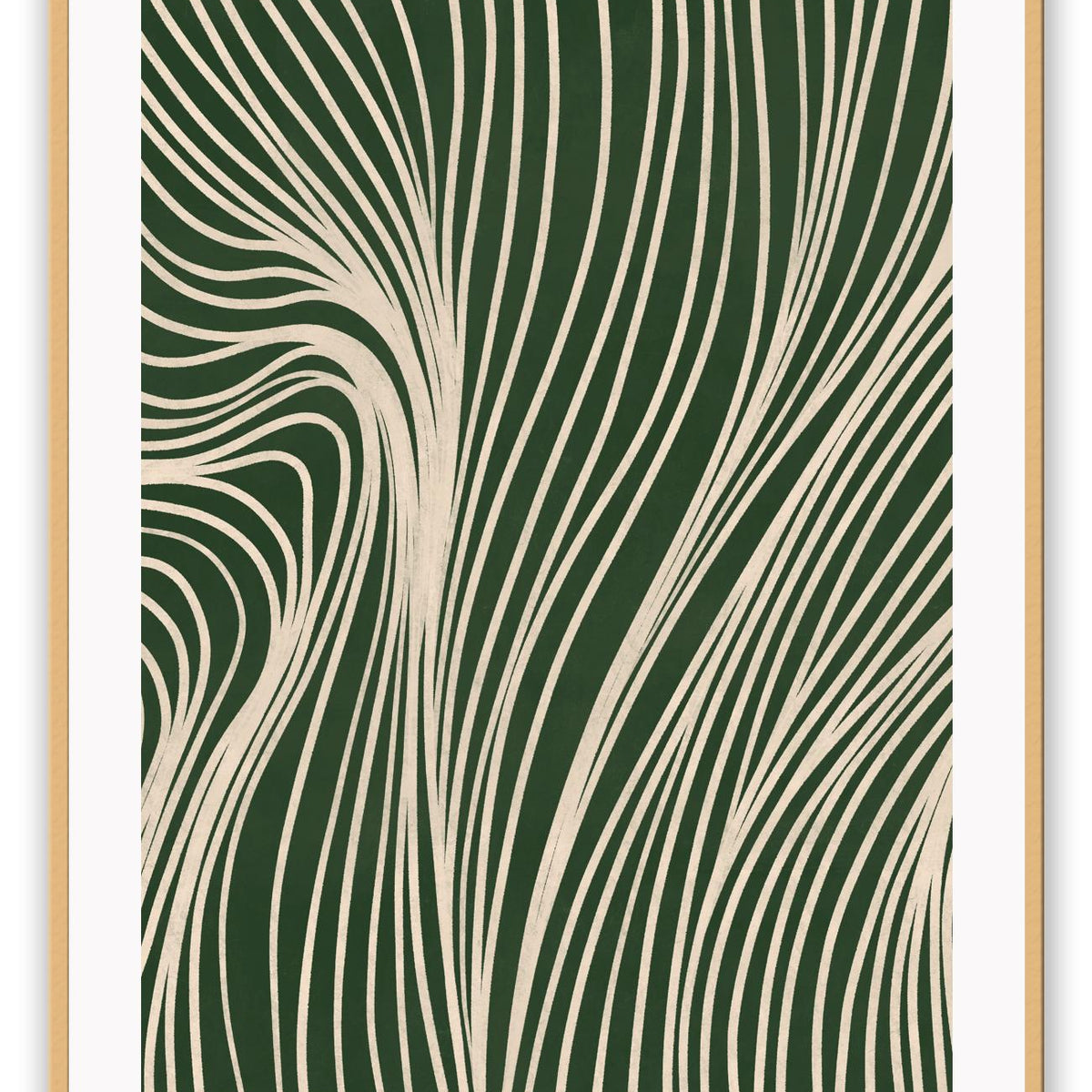 Green Lines | Canvas Print – Premium Wall Art